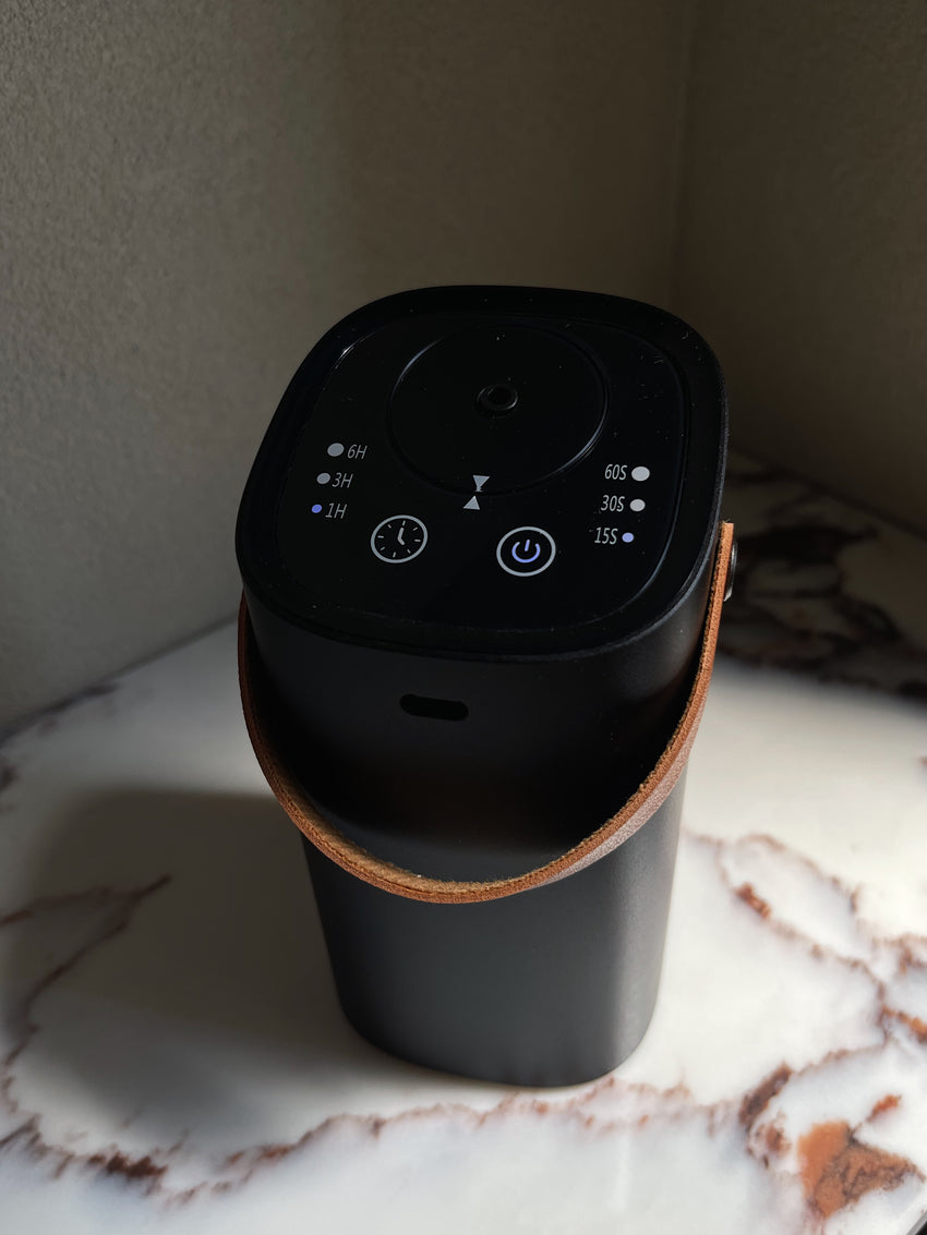Portable Waterless Essential Oil Diffuser | Tan Strap | On-the-Go ...