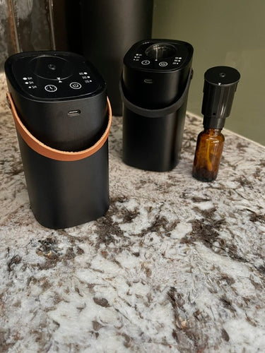 Portable Waterless Essential Oil Diffuser | Tan Strap | On-the-Go ...